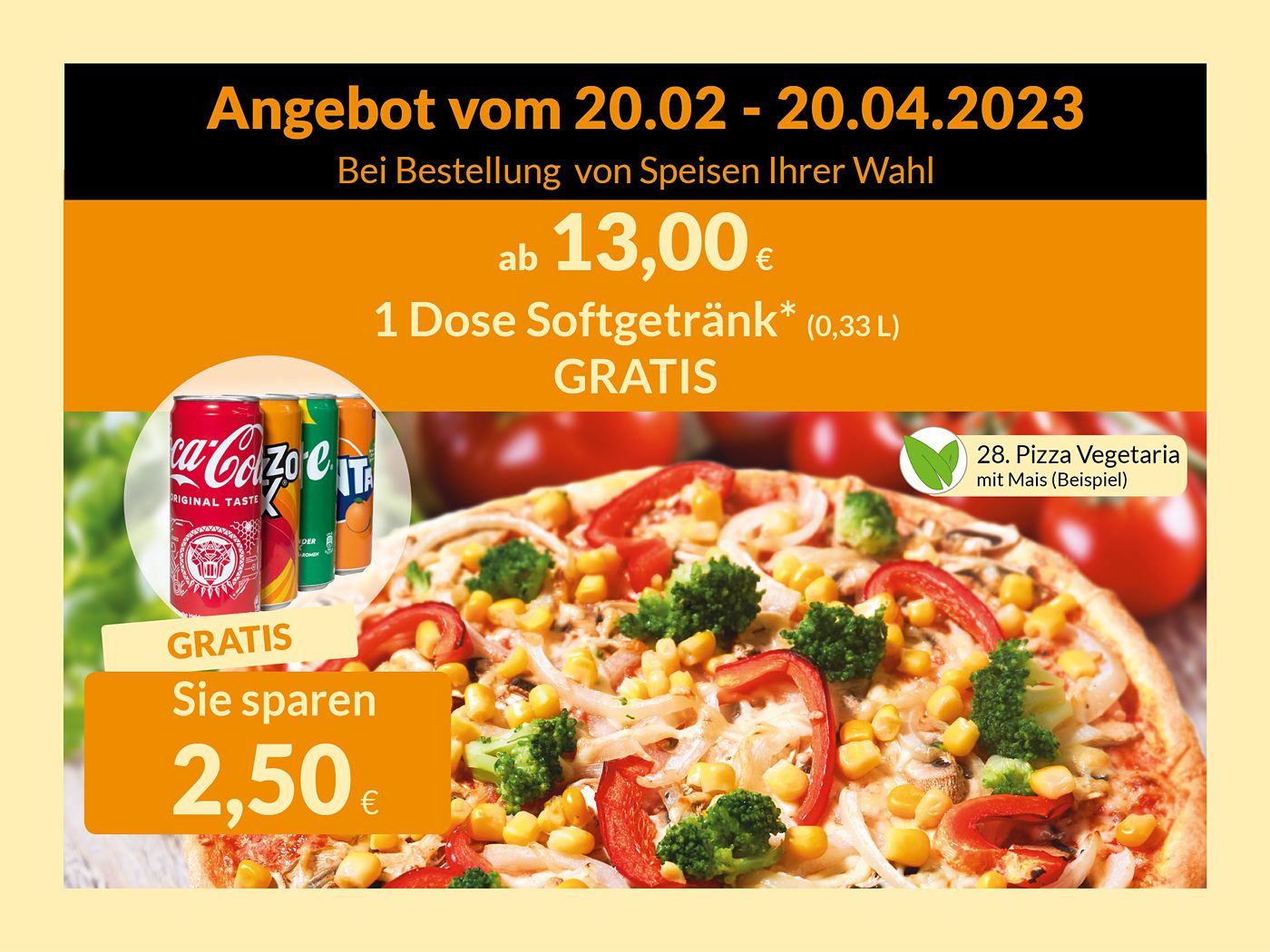 Pizza in Wiesbaden Biebrich. Per Lieferservice bestellen